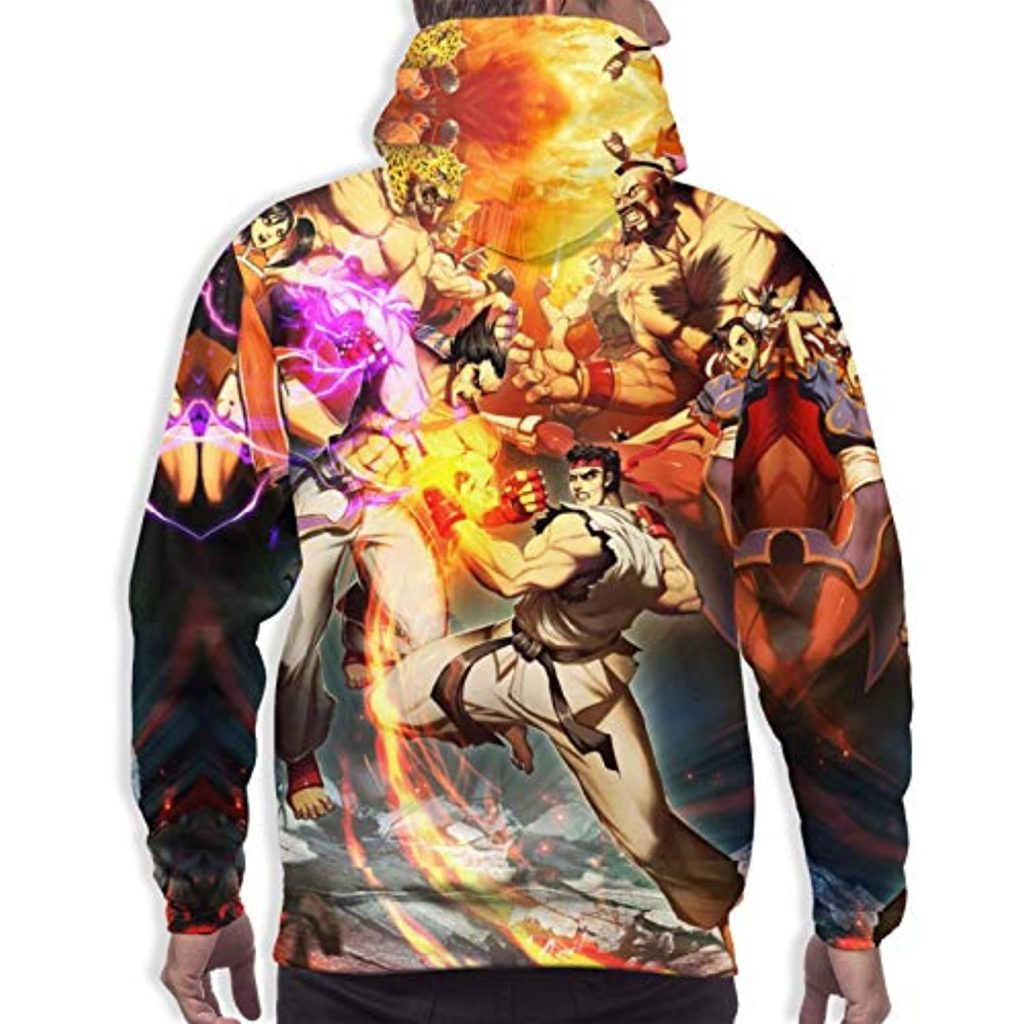 Street Fighter Hoodie - Ryu 3D Print Pullover With Pockets - Anime ...