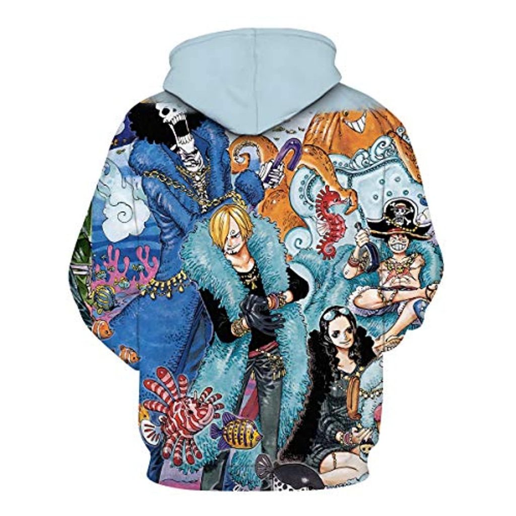 Unisex Anime One Piece Luffy 3D Printed Sweatshirt Hoodie Pullover ...